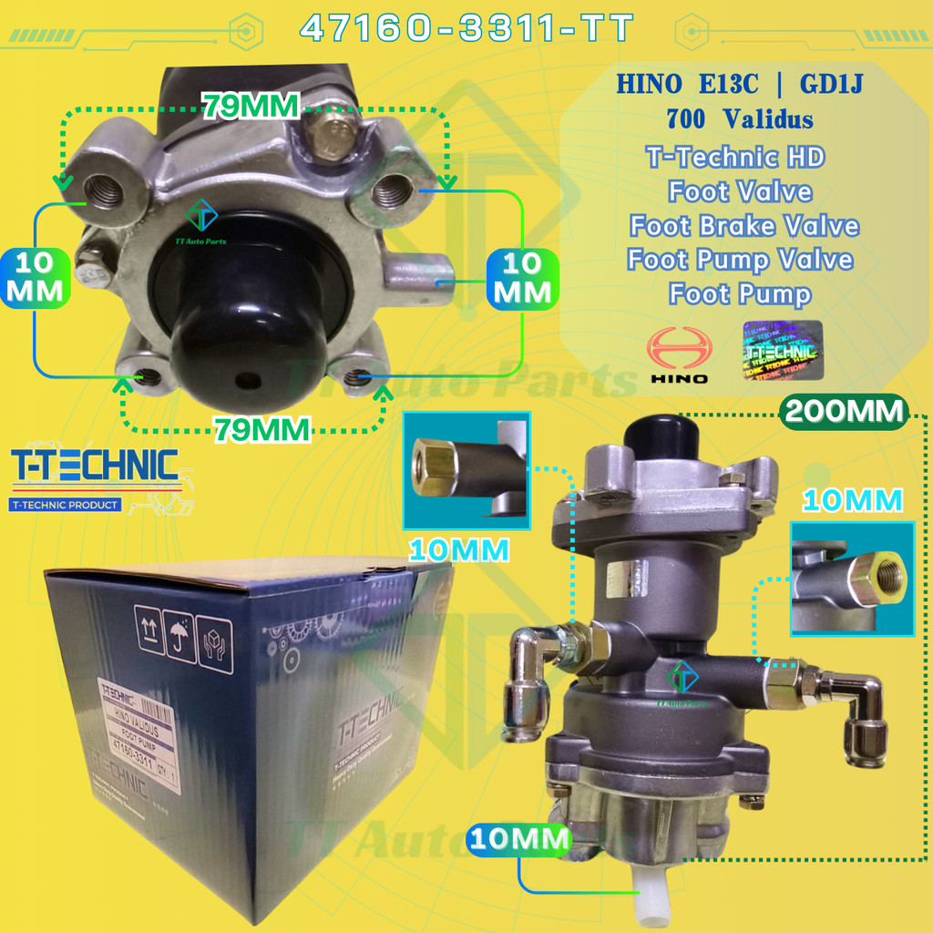 Foot Brake Valve Hino Validus 700 | E13C | GD1J [Foot Brake Pump = Foot ...