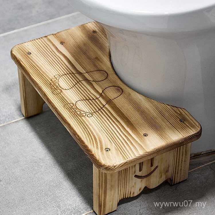 Household Solid Wood Toilet Stool Foot Stool Squatting Pit Handy Tool ...