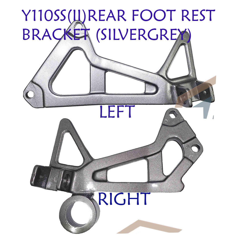 Y110SS(II)Rear Foot Rest Bracket (SilverGrey) | Shopee Malaysia