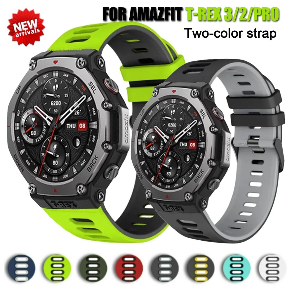 Silicone WatchBand For Amazfit T-rex 3/T-Rex 2/T-Rex Strap Sport Band ...