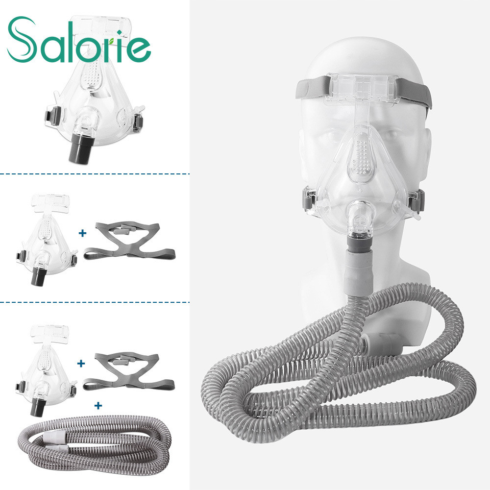 Universal Full Face CPAP Mask Silicone Soft Nose Masks with Headgear ...