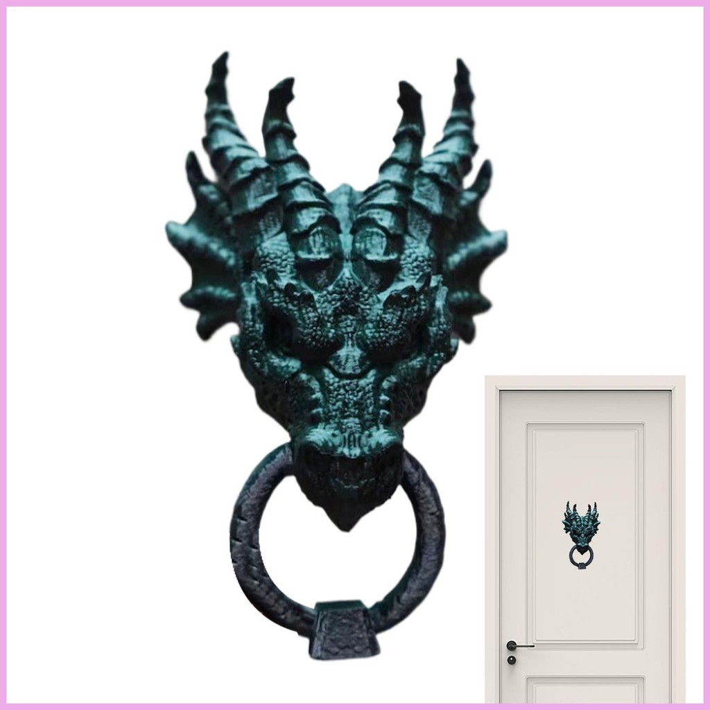 Gothic Door Handle Antique Dragon Head 3D Print Material Dragon Head ...