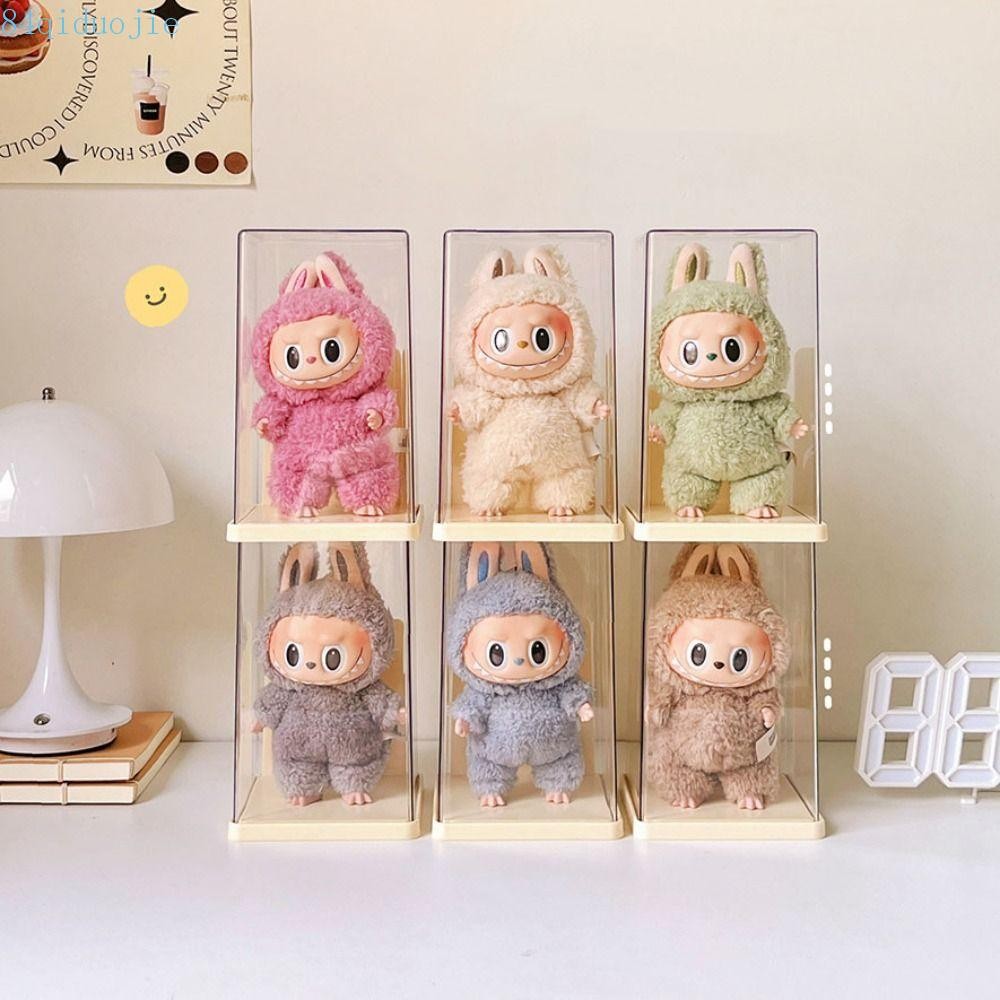 QIDUOJIE Labubu Doll Storage Case, Transparent Removable LABUBU Display ...