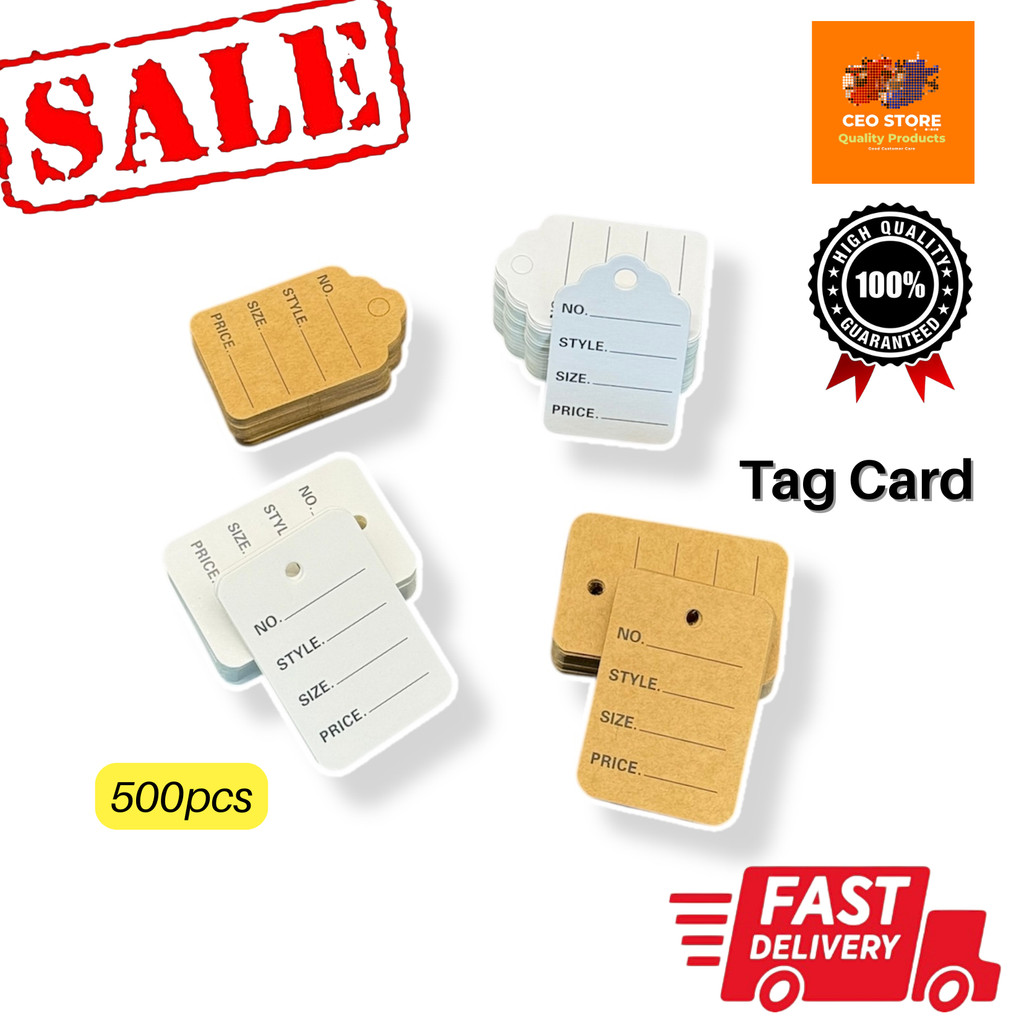 Label Tag Card 500pcs Tagging Card Paper Hang Tag Card Cloth Tagging ...