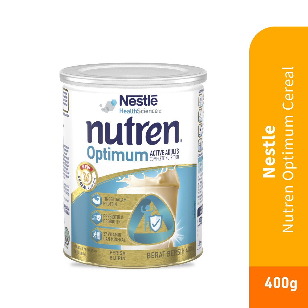 NUTREN Optimum Cereal 800g for Adult Milk, Protein Milk, Susu Nutren ...