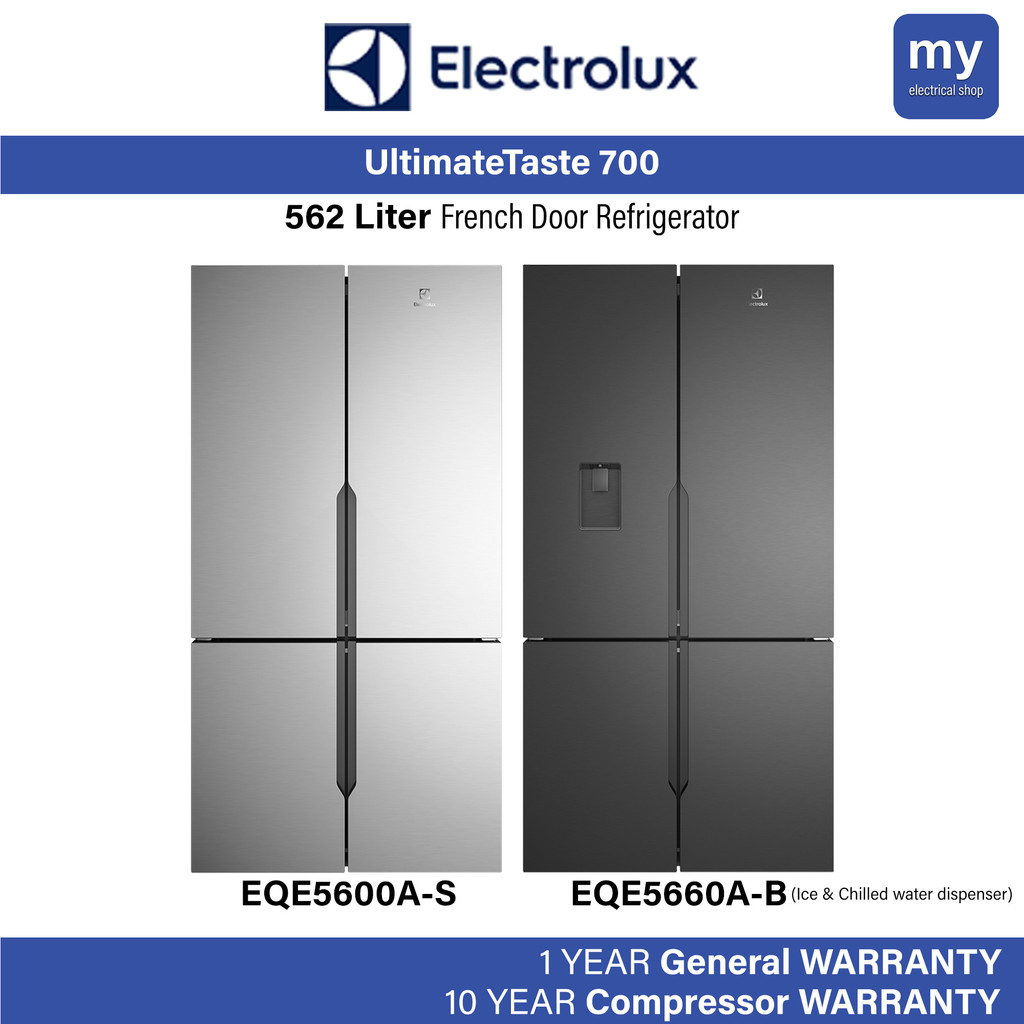 Electrolux Fridge 562L French Door Refrigerator EQE5600A-S EQE5660A-B ...
