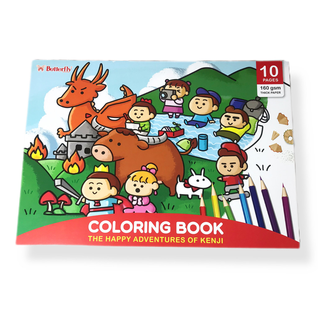 Butterfly - Coloring Book A4 Size Coloring Book - PCS | Shopee Malaysia