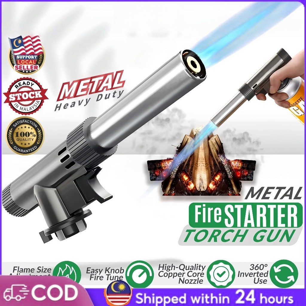 Newly Improved Torch Gun Heavy Duty Gas Butane Burner Outdoor Fire Starter Flame Gun Welding ...