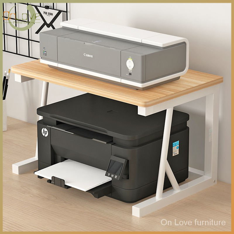 Printer Shelf Desktop Small Double-Layer Multifunctional Host Storage ...