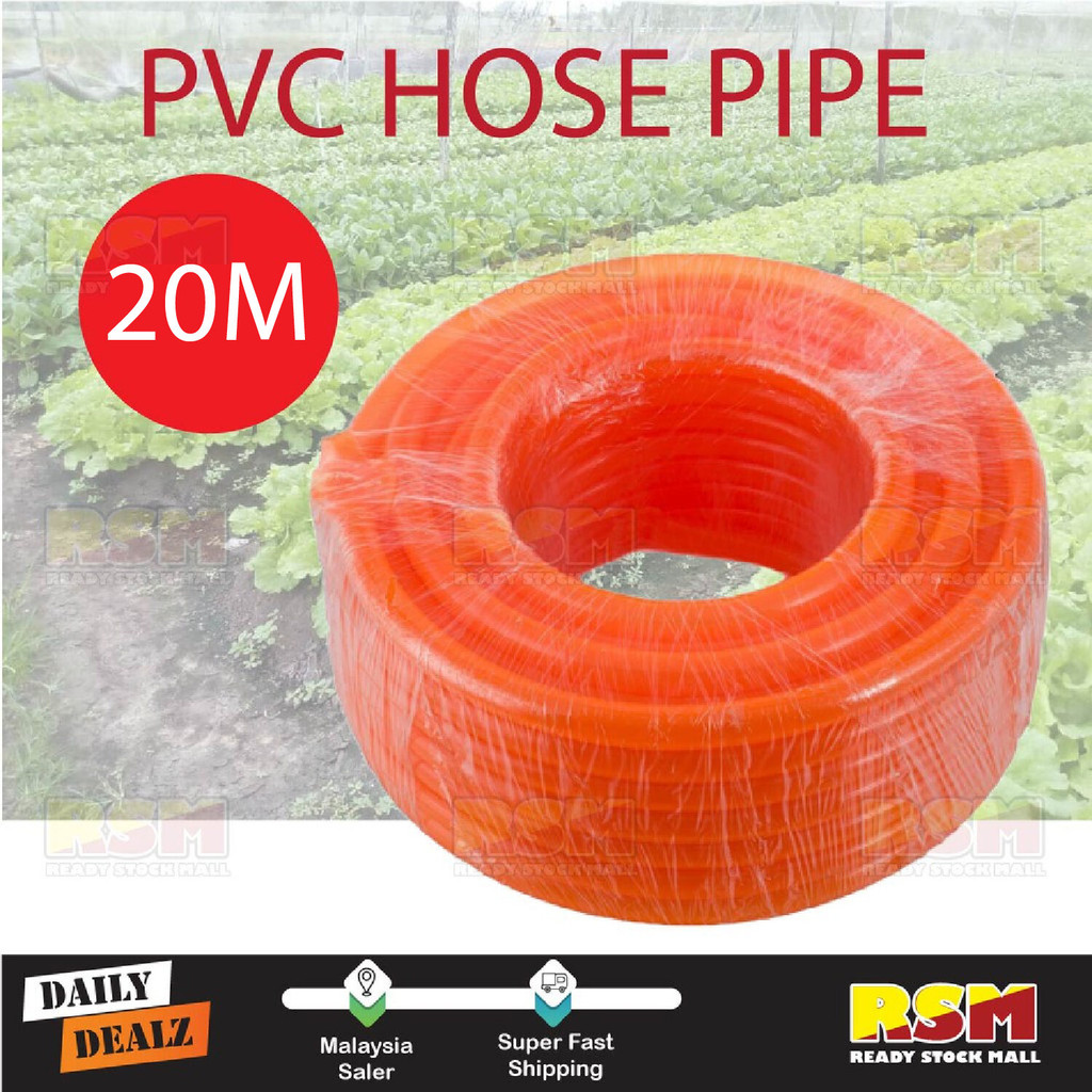 MYPVC Rubber Hose Pipe Water Garden Getah Paip Air Tandas Oren | Shopee ...