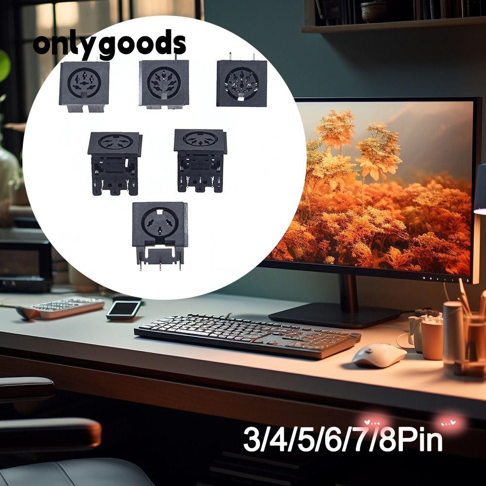 ONLYY DIN Mini Jack, 4P/5P/6P/7P/8P PCB Panel Mount 3 4 5 6 7 8 Pin DIN ...