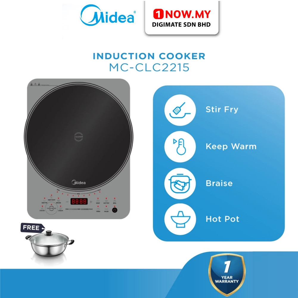 MIDEA Single Burner 2200W Induction Cooker MC-CLC2215 | XXL Mega Panel ...