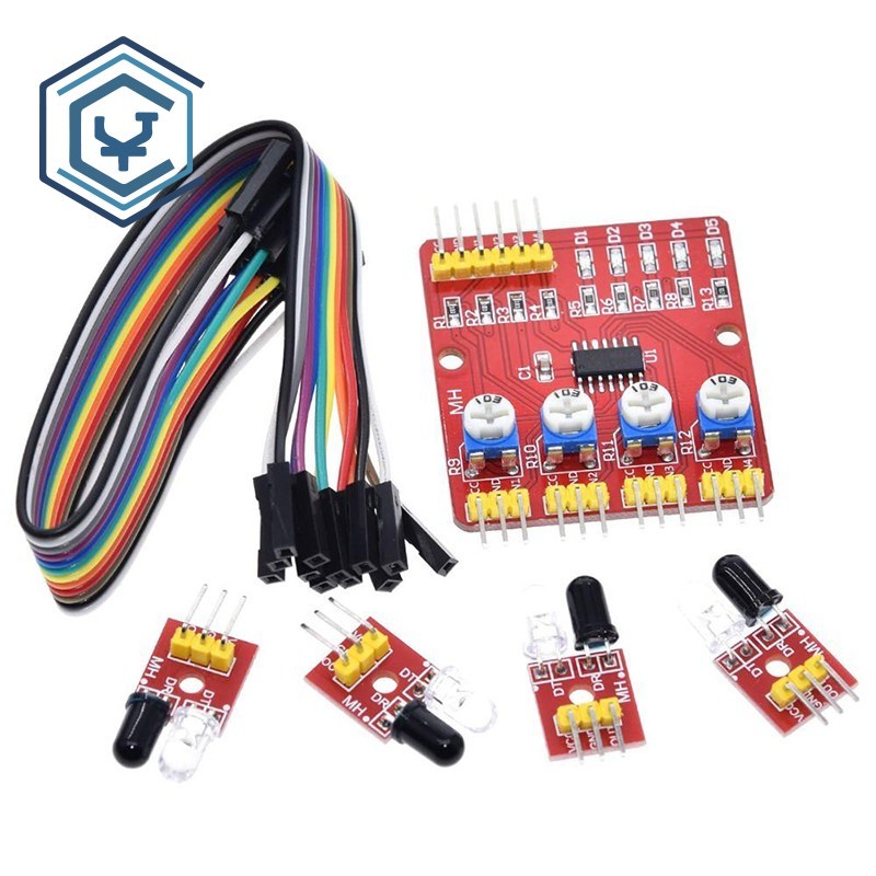 1PCS/2PCS 4 Channel Infrared Tracing/tracking Module Line Patrol Module ...