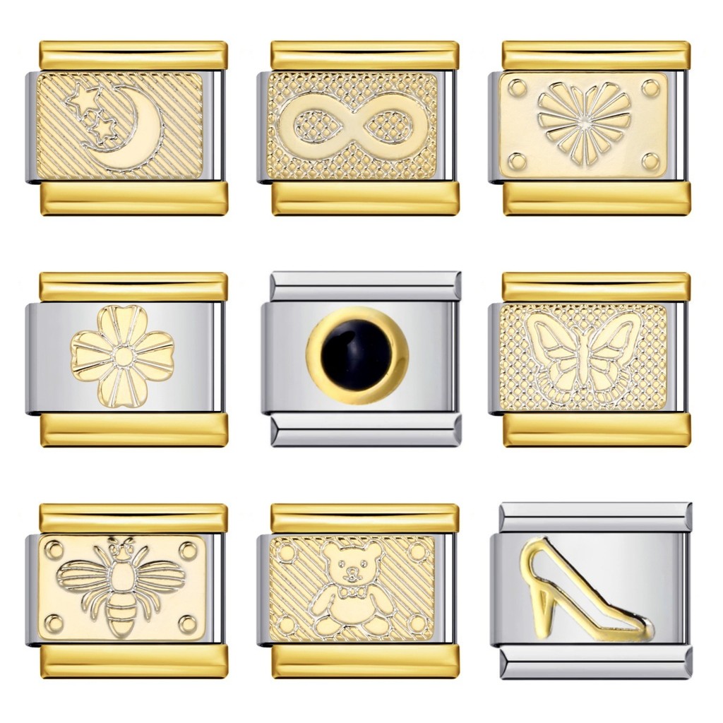 New Titanium Steel Welded Gold Vermeil Silver Pattern DIY Italian ...