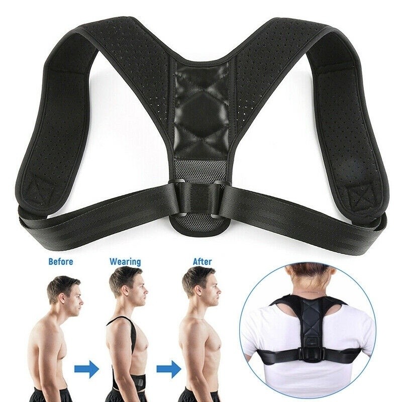 1pcs Men Woemen Adjustable Clavicle Posture Corrector Upper Back Brace ...