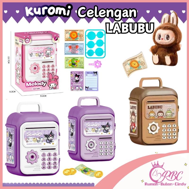 LOKAL [Local Seller] Labubu Mini Small Piggy Bank Kids Toy ATM Money ...