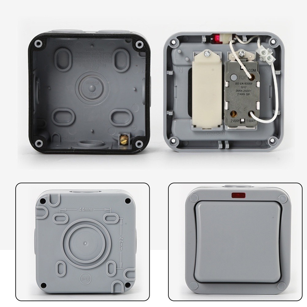 [TWILIGHT] 20A 1 Gang Weatherproof Junction Box Outdoor Switch Switch ...
