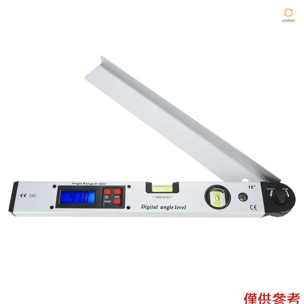 0-225 Degree Digital Angle Level Meter Angle Finder Gauge 400mm 16inch ...