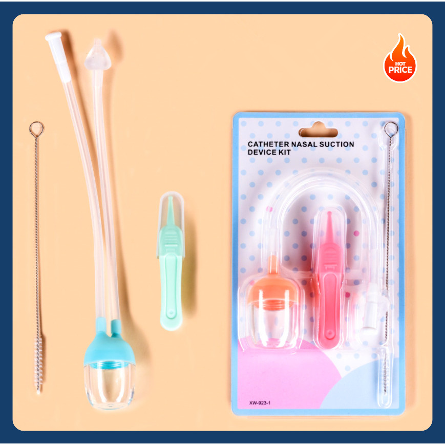 3In1 Set Newborn Baby Nose Cleaner Vacuum Suction Nasal Aspirator Flu ...