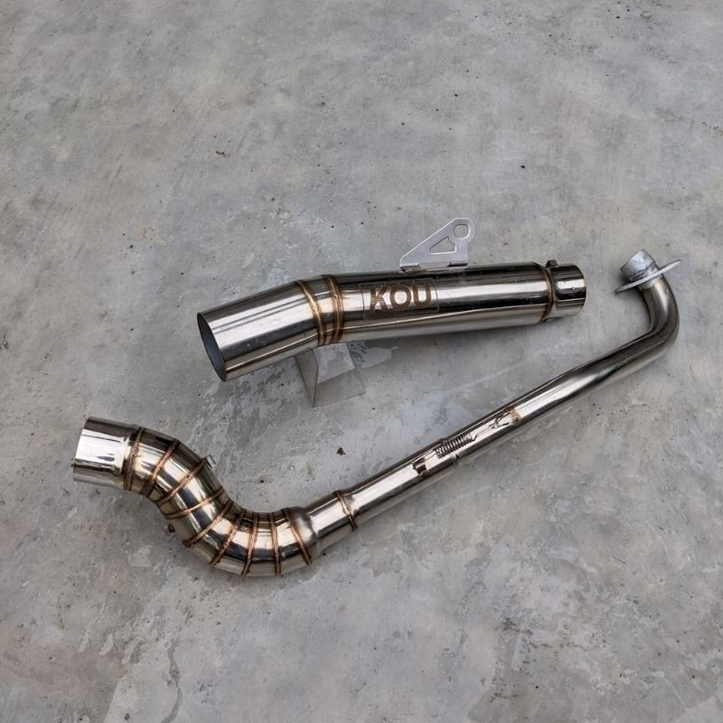 Open Spec pipe exhaust 51mm KOU tube type for Wave 100 110 125 Xrm 100 ...