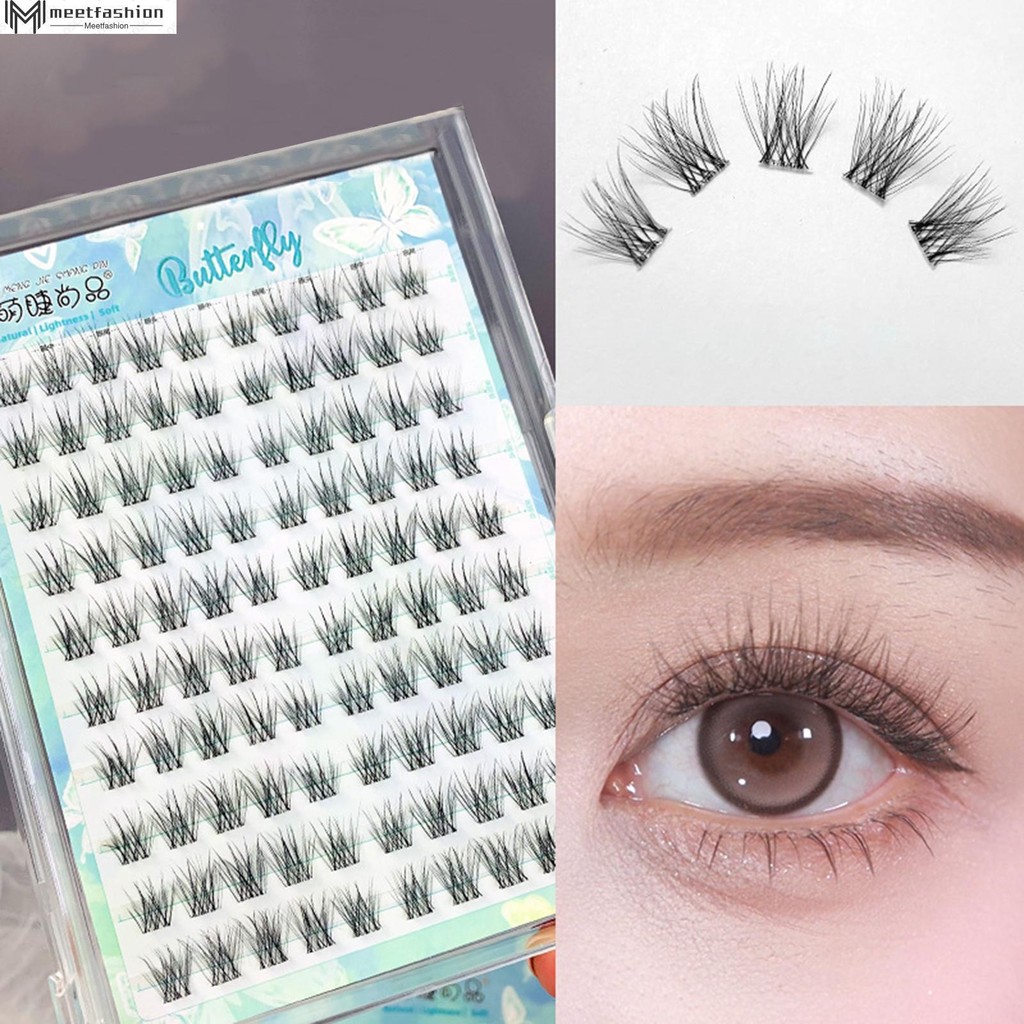 Daily Comic Eyelashes Clusters No Glue DIY False Lash Extension ...