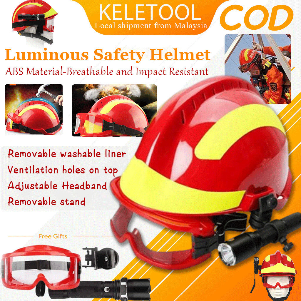 KELETOOL Safety Helmet Emergency Firefighter Helmet Rescue Workplace ...