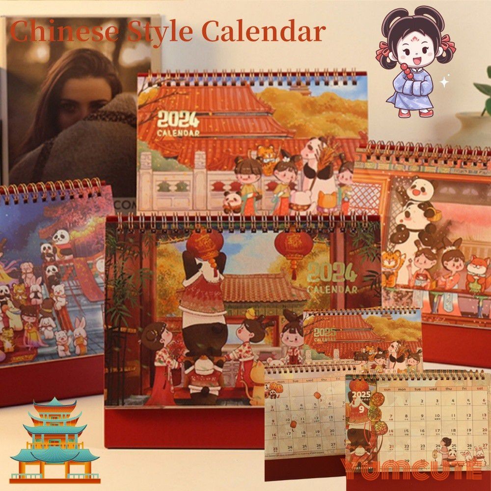 2025 Desk Calendar Chinese Style Calendar New Year Creative Antique ...