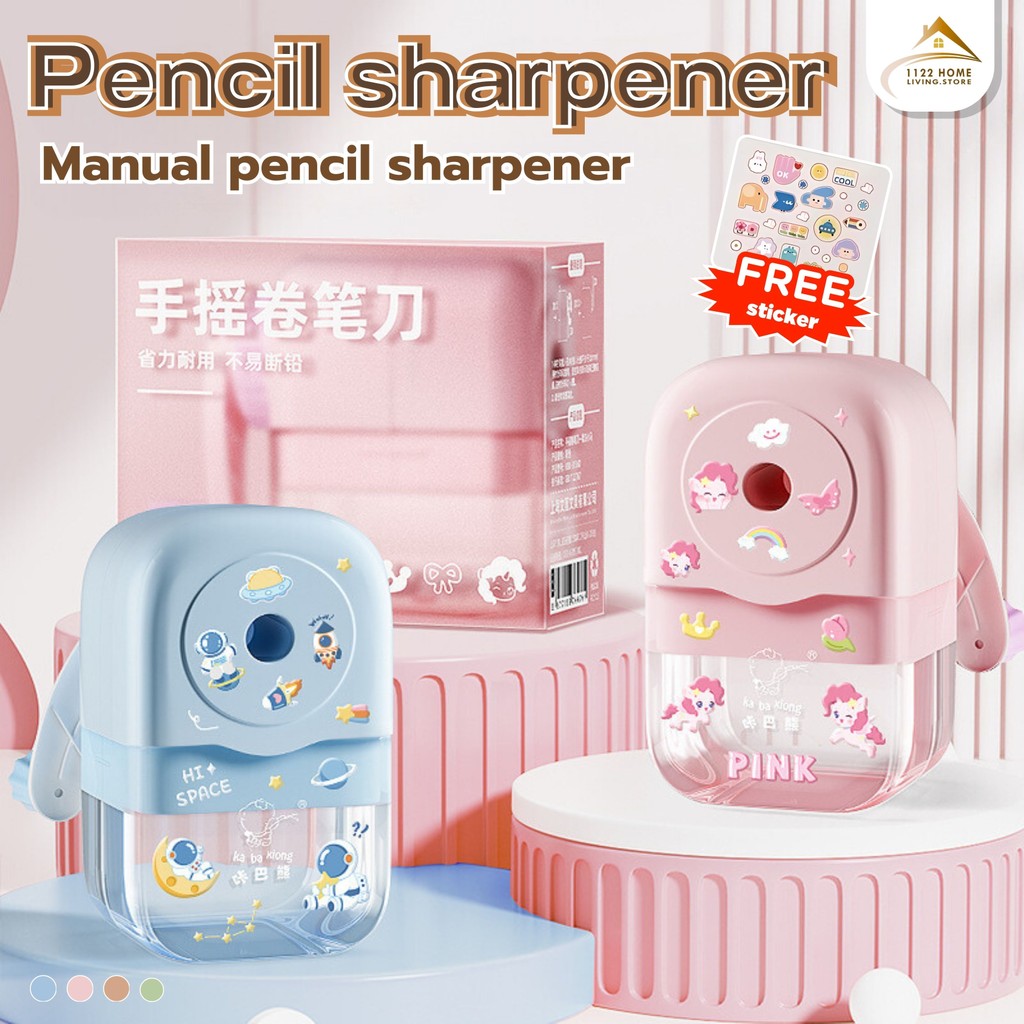 Cartoon Pencil Sharpener Pengasah Pensel Meja Cartoon Desktop Brake ...