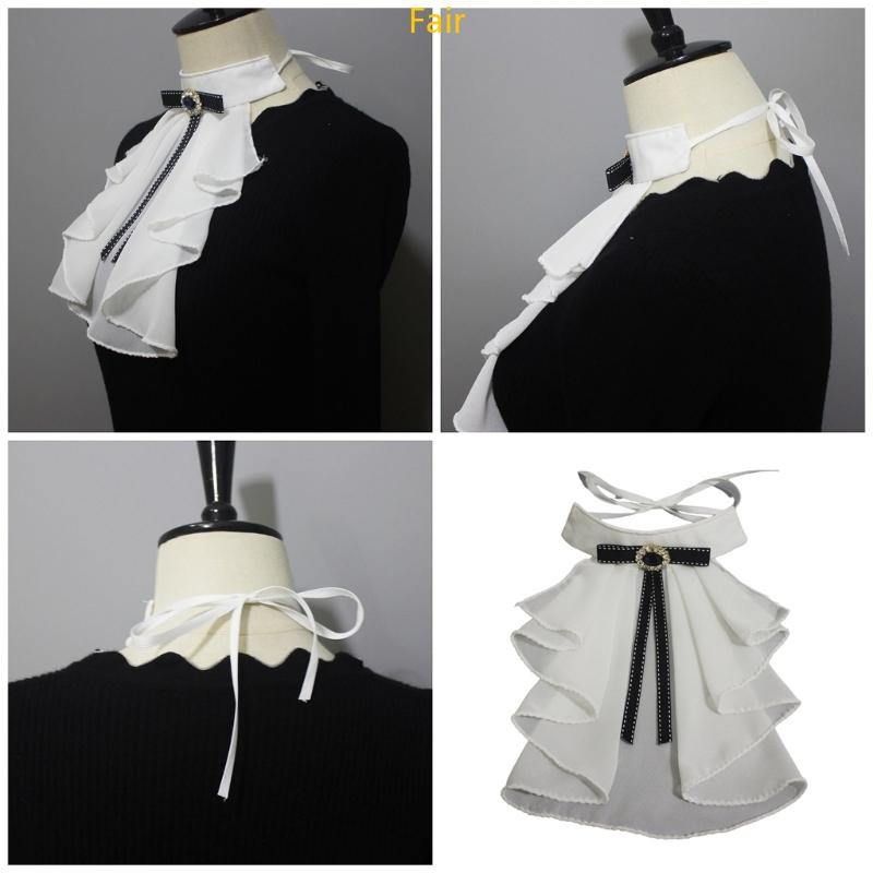 Fair Renaissance Ruffle Collar Victorian Neck Costume Cosplay Victorian ...