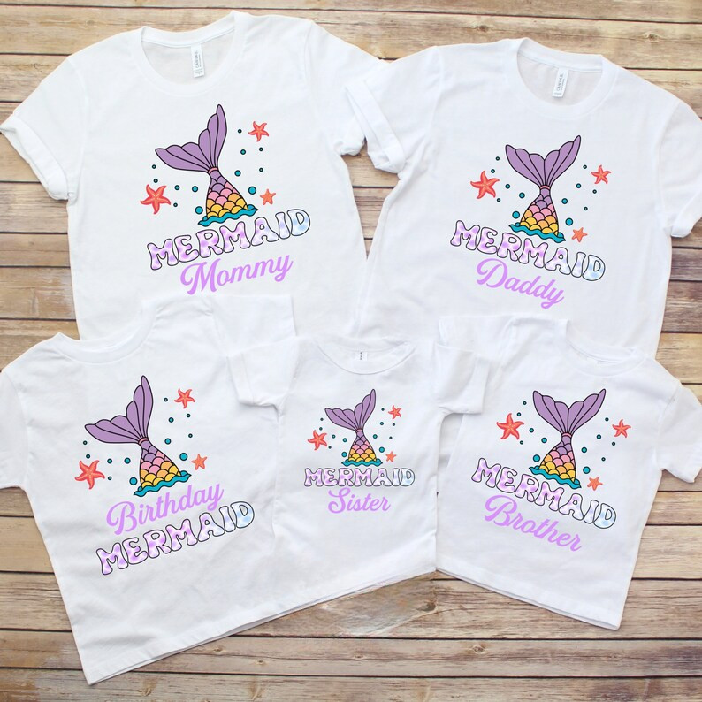 Mermaid Birthday Shirt, Mermaid Birthday Girl, Girls Mermaid Shirt ...