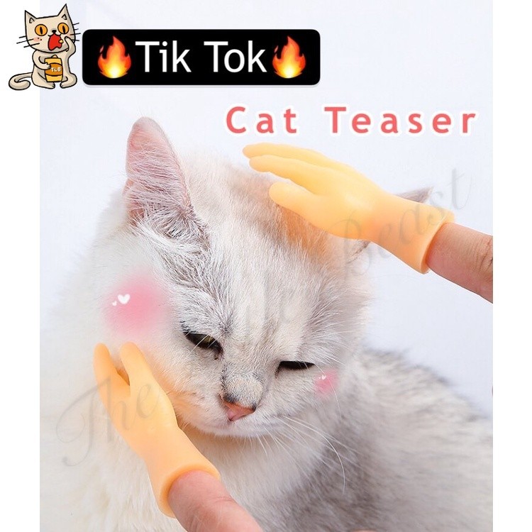Cat Teaser Finger Massage Tangan Palsu Kacau Kucing Mainan Kucing ...