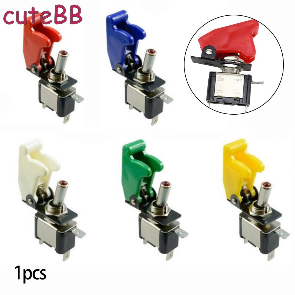 ⭐CuteBB⭐illuminated LED Toggle Switch With Missile Style Flick Cover ...