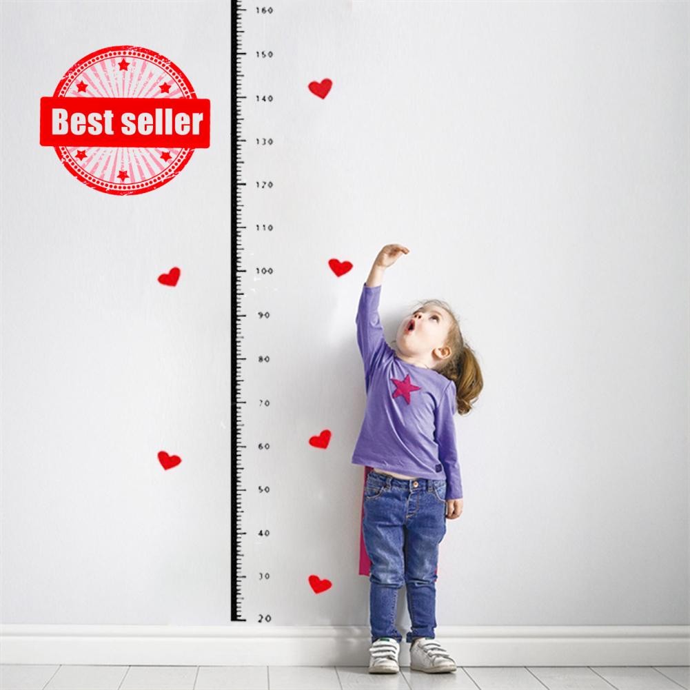 Love Heart Height Measure Wall Stickers Home Decor Diy Simple Chart ...