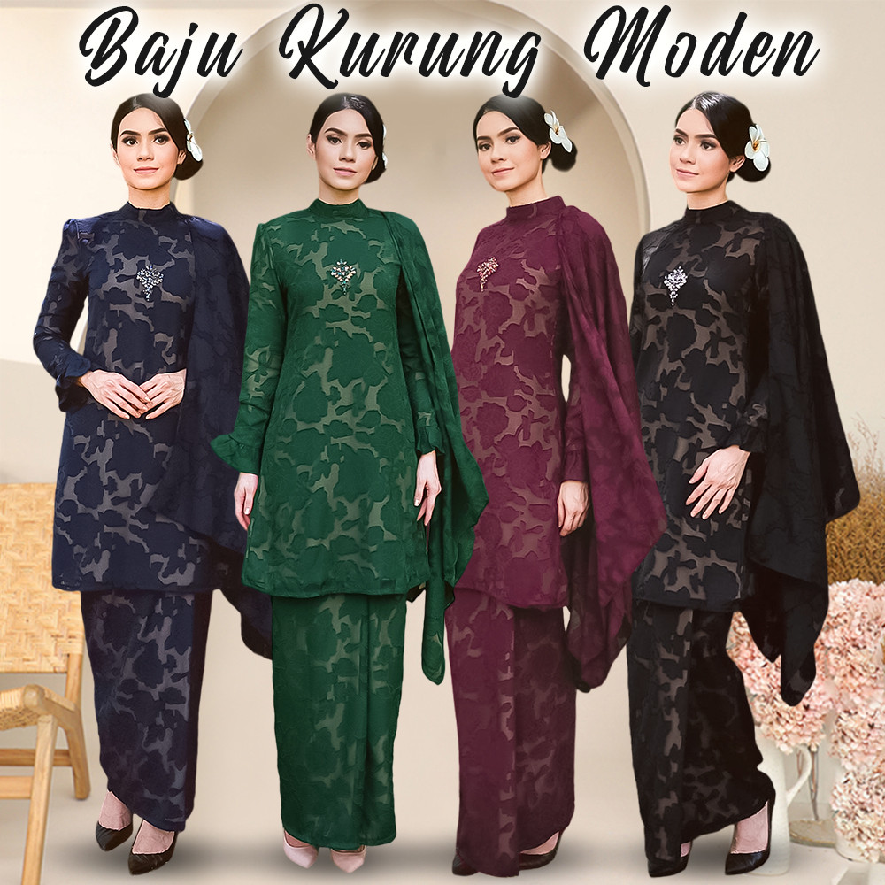 Baju kebarung+FREE Shawl Baju labuh klasik Baju Raya 2026 baju kurung ...