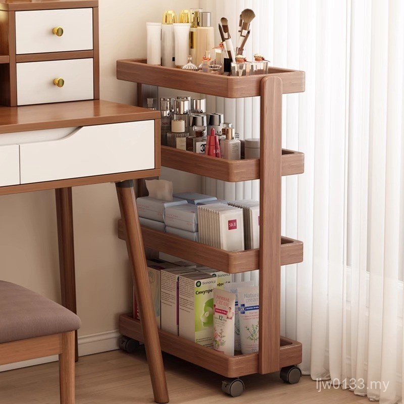 Skin Care Product Rack Snack Rack Floor Storage Cabinet with Wheels ...