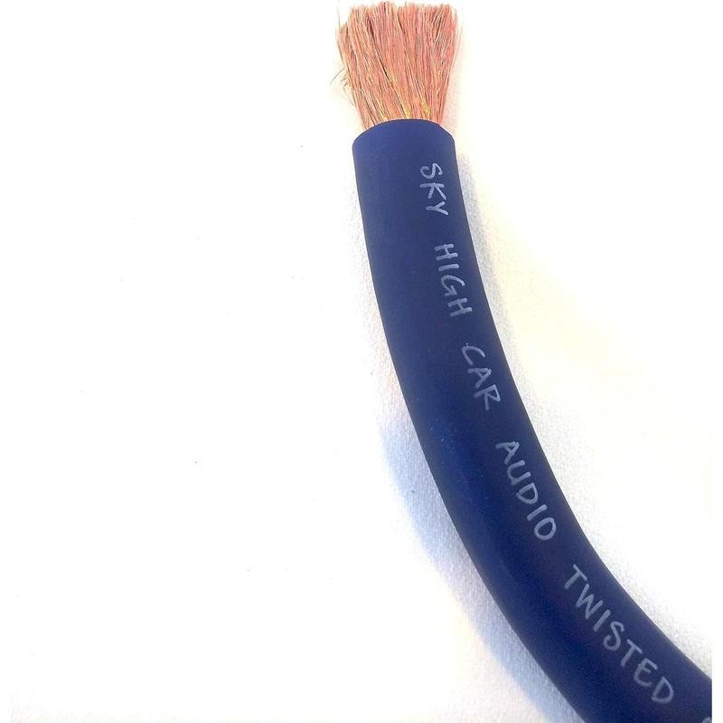 CCA 2/0 Gauge AWG Blue Power Ground Wire Sky High Car Audio Sold by The ...