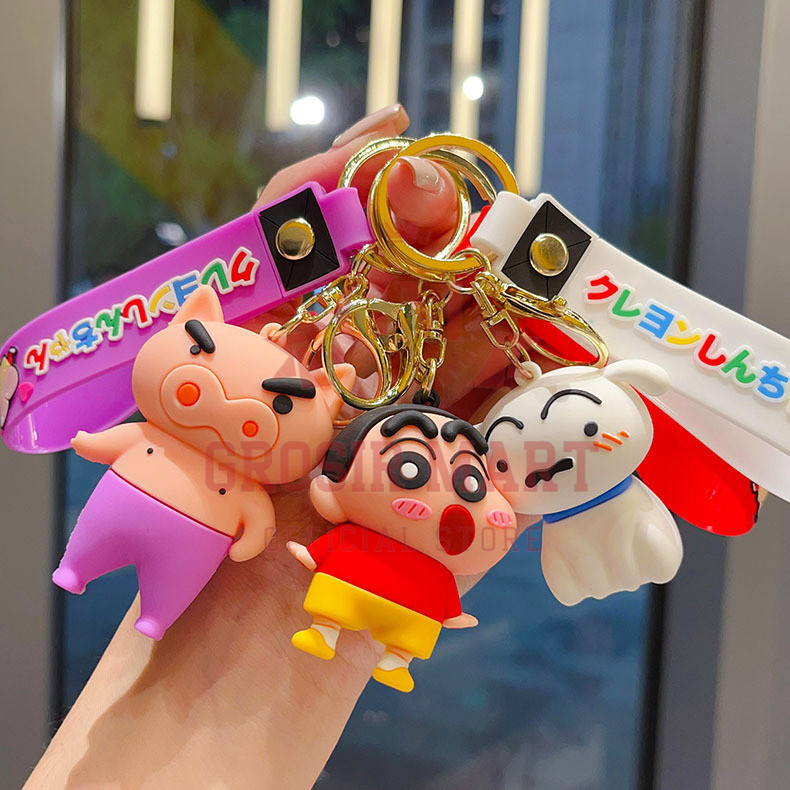 GANTUNGAN Large Silicone Crayon Shinchan Keychain / Crayon Shinchan ...