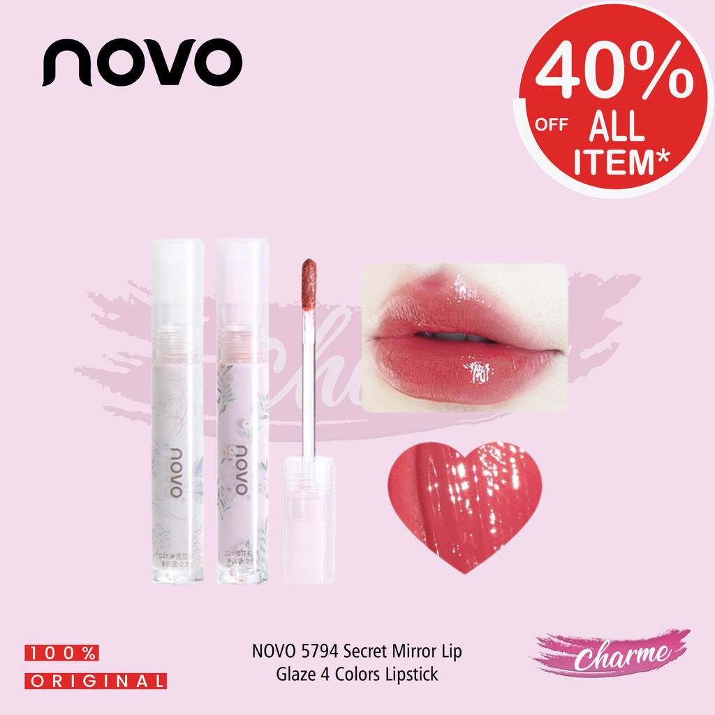(READY & ORIGINAL) NOVO Secret Mirror Lip Glaze 4 Colors Lipstick ...