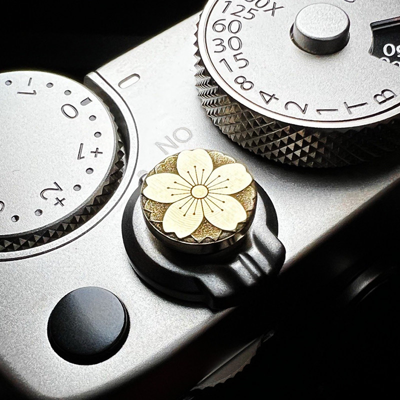 Light Shadow Retro Japanese Style Cherry Blossom Camera Shutter Button ...