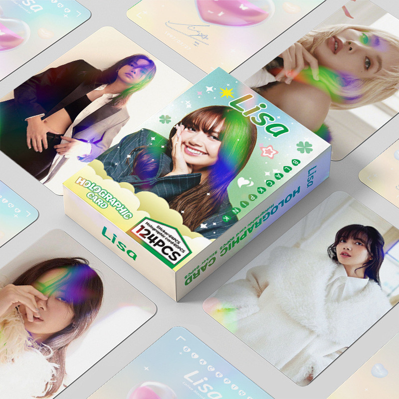 Blackpink LISA Laser Lomo Card Photocard (60pcs Holographic Card ...