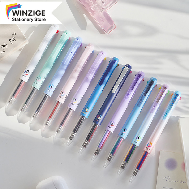 Winzige 3 in 1 Gel pen / Gel pen 0.5 mm Various Colors retractable cute ...