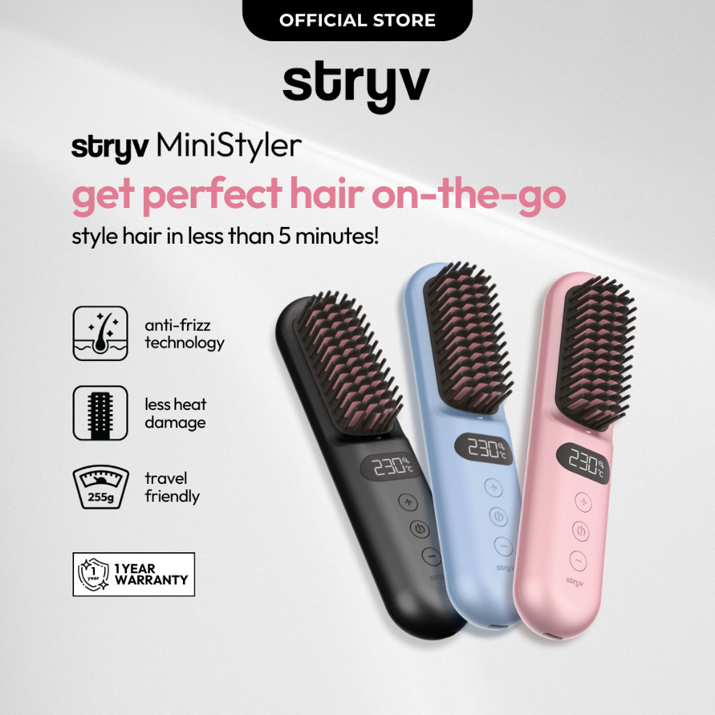 Stryv MiniStyler | Wireless Heated Comb | Anti-Frizz | Compact ...