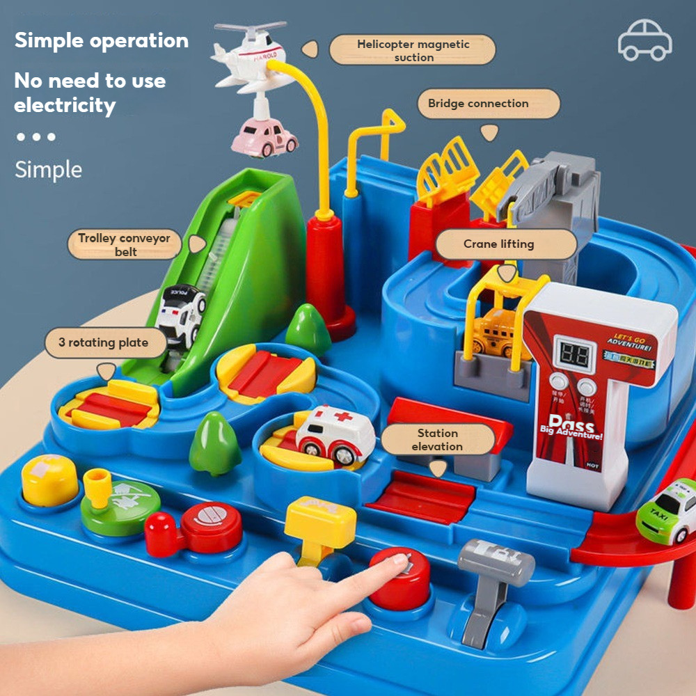 Car Adventure Toy Set Track & Car Play Set Kids Educational Toy Car ...