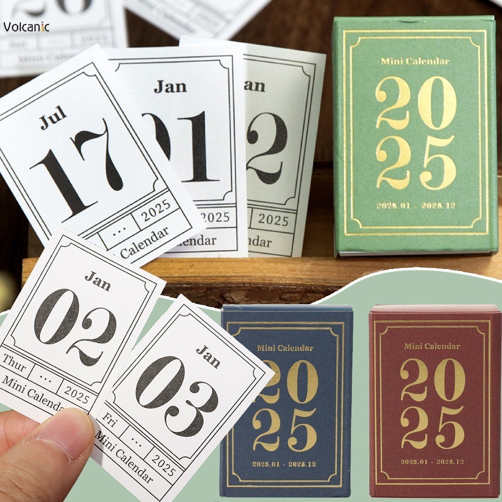 367 Sheets Retro Tearable Page Turning Design Calendar 2025 Mini ...