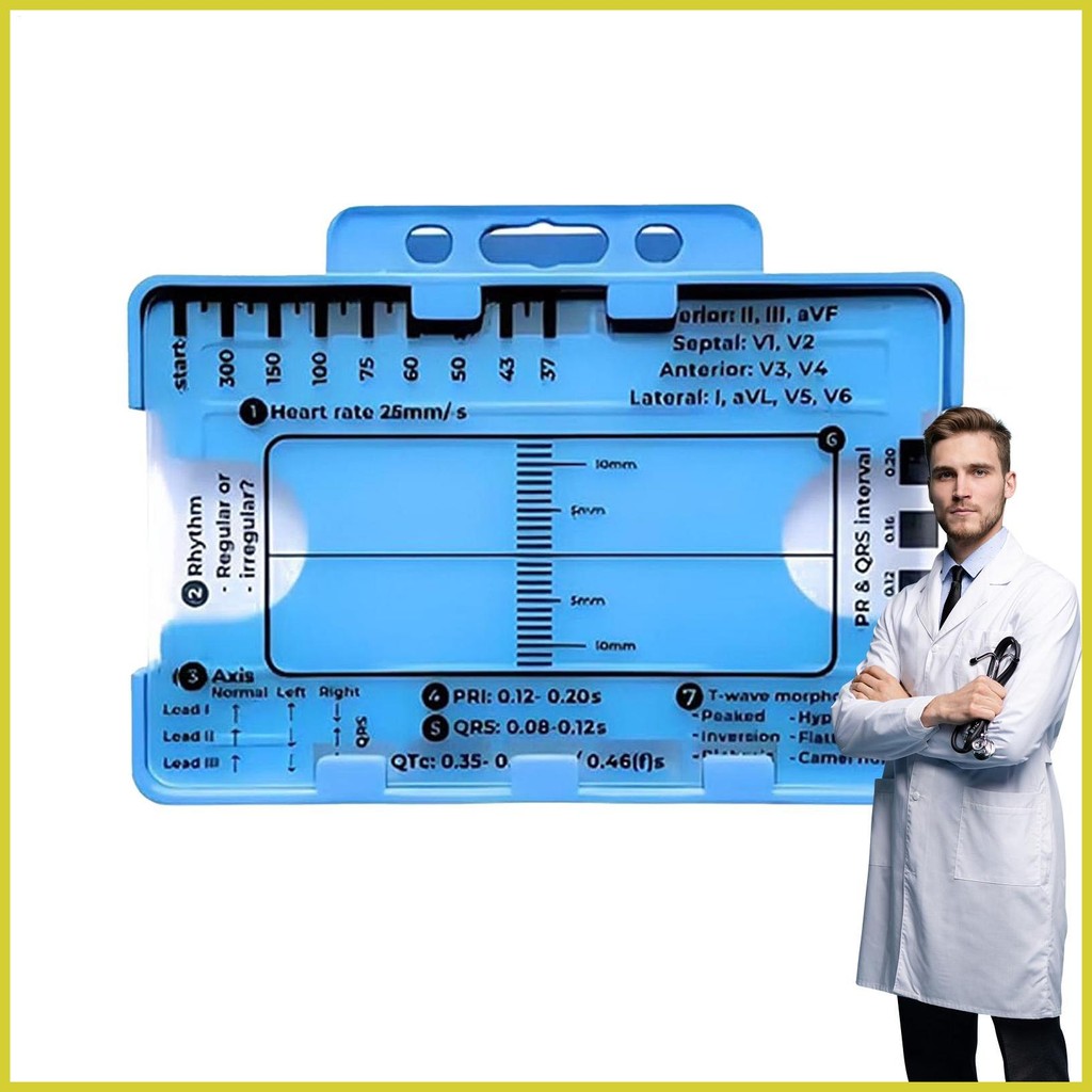 7 Step Scale Measurement Tool Transparent ECG Caliper Measurement Clip ...