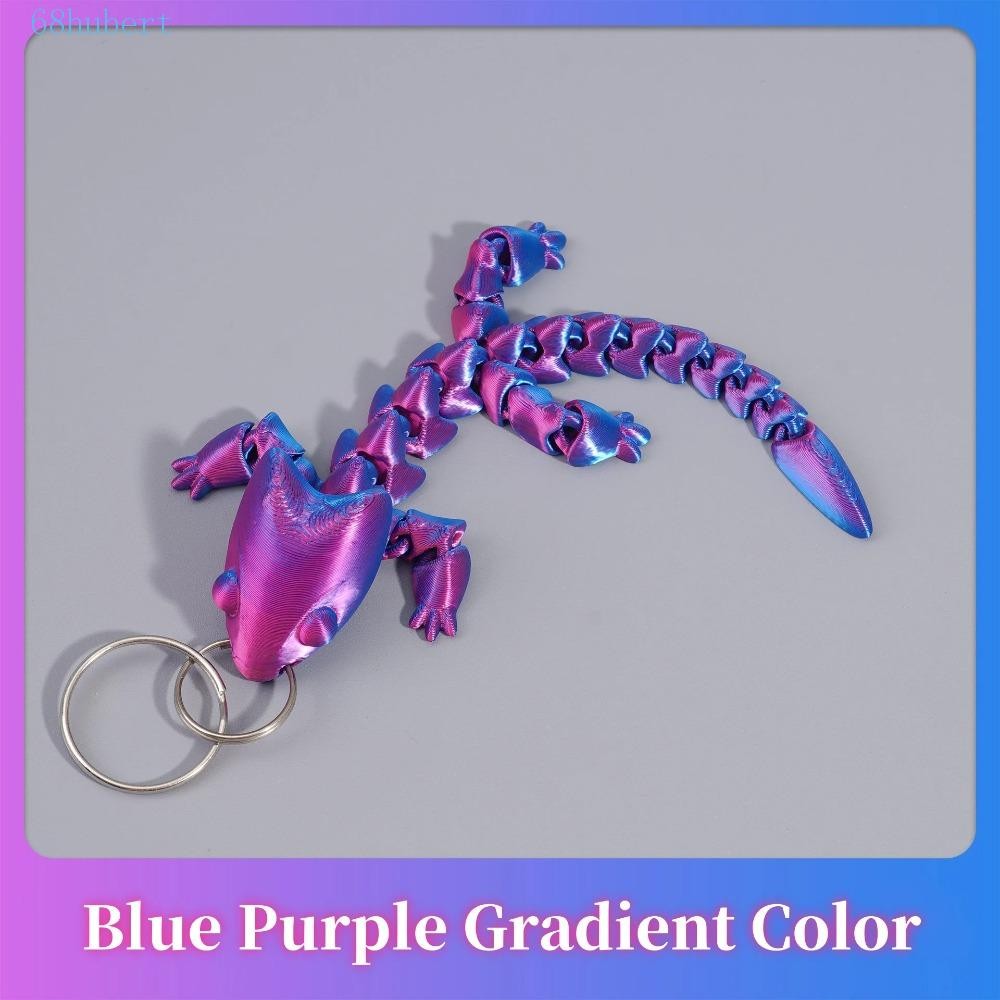 HUBERT Chinese Dragon Keychain, Cartoon Charms Adjustable Body Joints ...