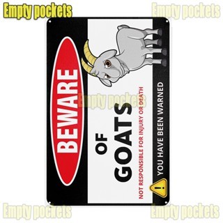 Vintage Goat Metal Warning Tin Sign Plaque Retro Poster for Toilet ...