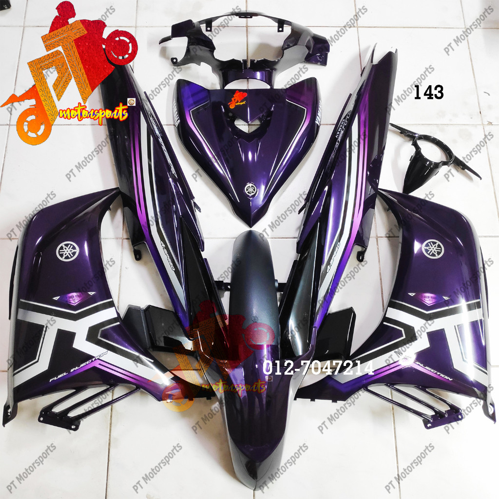 Yamaha LC 135 V1 V2 V3 V4567 Cover Set Ysuku Purple Black Sticker Exciter Robot 2022 168 149 143 ...