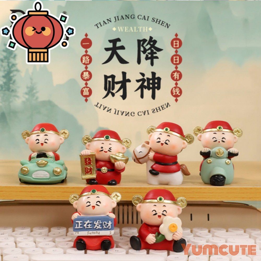 Chinese Tradition Myth God Of Fortune Statue Resin Crafts Bring Fortune ...