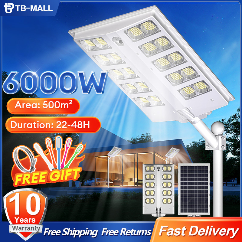 【10 Year warranty】Lampu solar light outdoor lighting 6000W Solar lampu ...